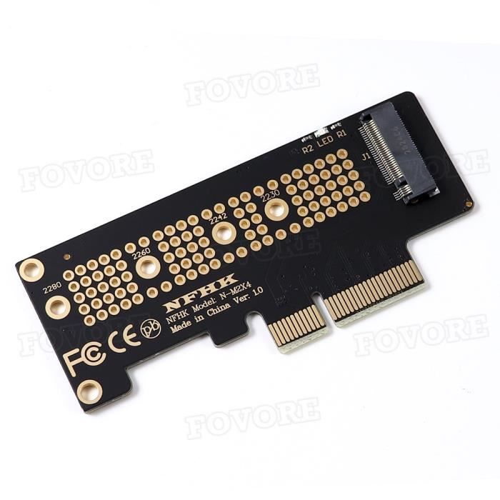 Carte adaptateur NVMe PCI express m2 NGFF SSD vers PCI e x4, carte PCIe x4 vers M.2 avec support ...