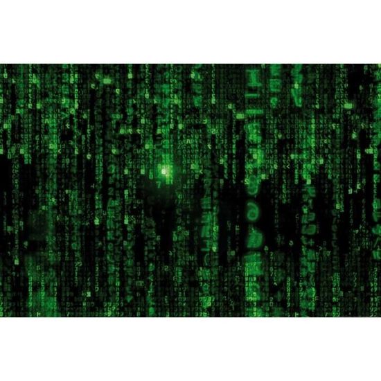 Matrix Poster Code MatrixPluie Verte Affiche Murale 91x61 cm [337 ...