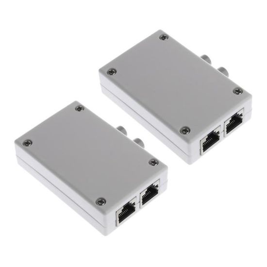 2Pcs 2Port Network Sharing Switch Box 2In1 / 1In2 RJ45 Network ...