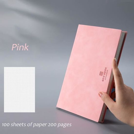 CAHIER,Pink-A4--Carnet De Notes A4 À Grille Super Épaisse, Caderno De ...
