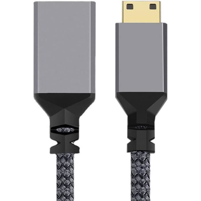 Câble d'extension mini HDMI vers HDMI, mini HDMI 1.4 mâle vers HDMI ...