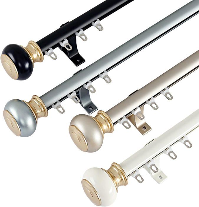 Ensemble De Tringle À Rideau Rétro Luxueux Et Embout À Boule, Tringles ...