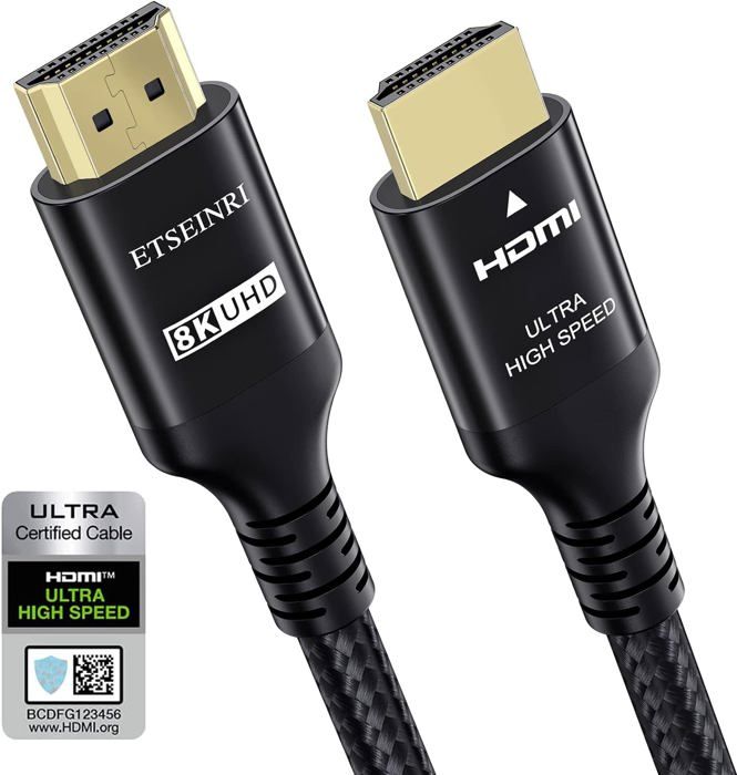8K 4K Cble HDMI 21 3M Certifi 48Gbps Ultra Haute Vitesse Cbles HDMI 4K ...