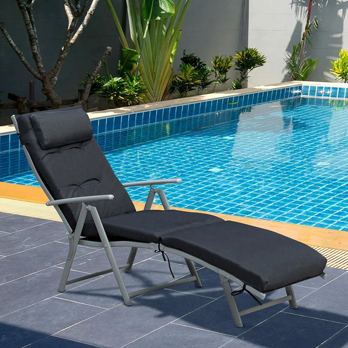 Transat Pliant Bain de Soleil 7 Pos ,Grand Confort,Matelas Accoudoirs ...