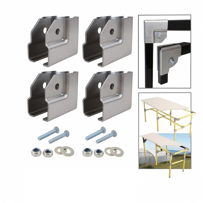 Equerre de fixation en L pour tubes carrés 30x30 mm – Lot de 4 ...