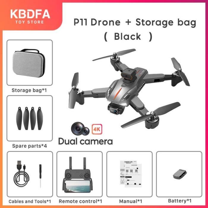 4K-Noir-GPS-2C-1B-KBDFA nouveau p11 pro max professionnel 8k drone gps ...