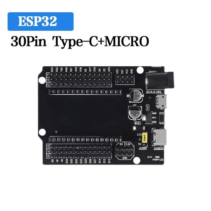 ESP32 M-Type-C 30P - ESP32 NodeMCU-32S 6 000 Broches d'E-S de Conseil allergique Externe ...