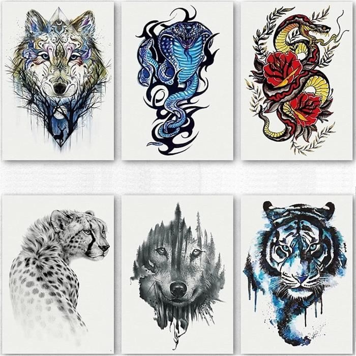 Stickers de transfert de tatouage temporaire à la mode Temporisation ...