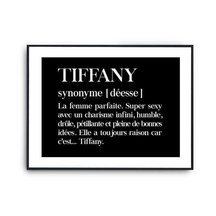 Affiche - Tiffany - Prénom définition - Humour - Décoration murale - A2 ...