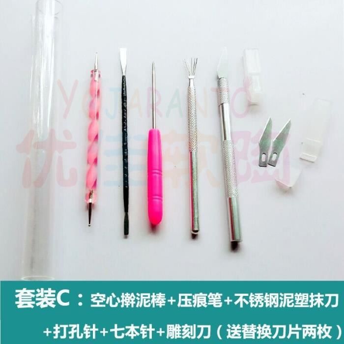 Kit d'outils en céramique d'argile pour bricolage, poterie souple ...