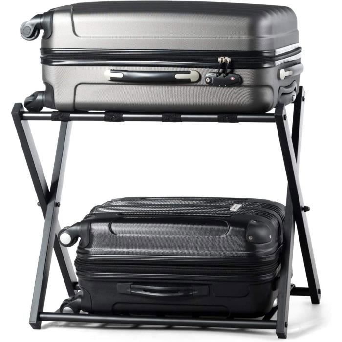 COSTWAY 2 Portes pour Valise / Bagage Pliable,2 Etages - 4 Sangles ...