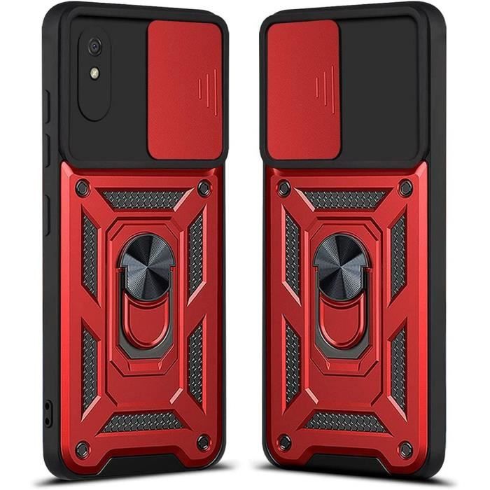 Coque de protection - Xiaomi - Redmi 9A - Rouge - Bordure renforcée ...