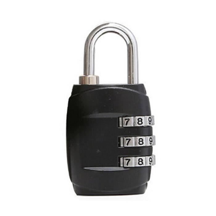 Wind-Mini 3 chiffres Voyage bagages Valise métal Coded Lock noir A Aa52677