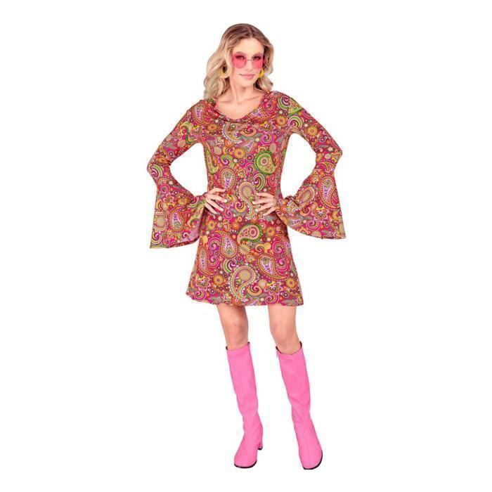 Costume Hippie - WIDMANN - Paisley des années 60 - Femme - Inclus: 1 ...