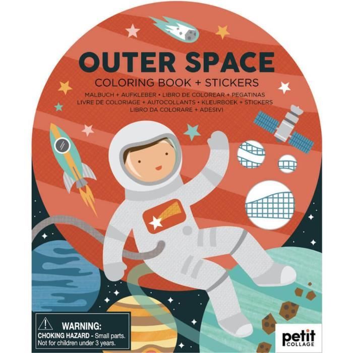 Coloring Book with Stickers Outer Space Petit Collage - Cdiscount Jeux ...