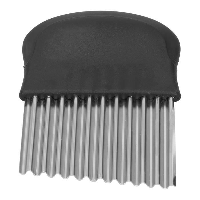 Qiilu coupe-chips Coupe-couteau à pommes de terre ondulé avec poignée ...
