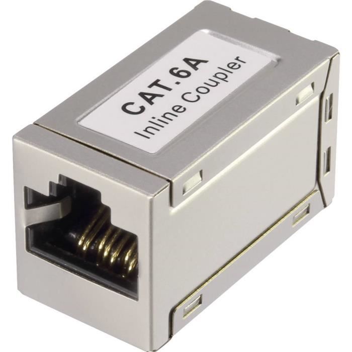 Adaptateur réseau - RENKFORCE - RF-4723812 - RJ45 CAT 6A - Blindage ...