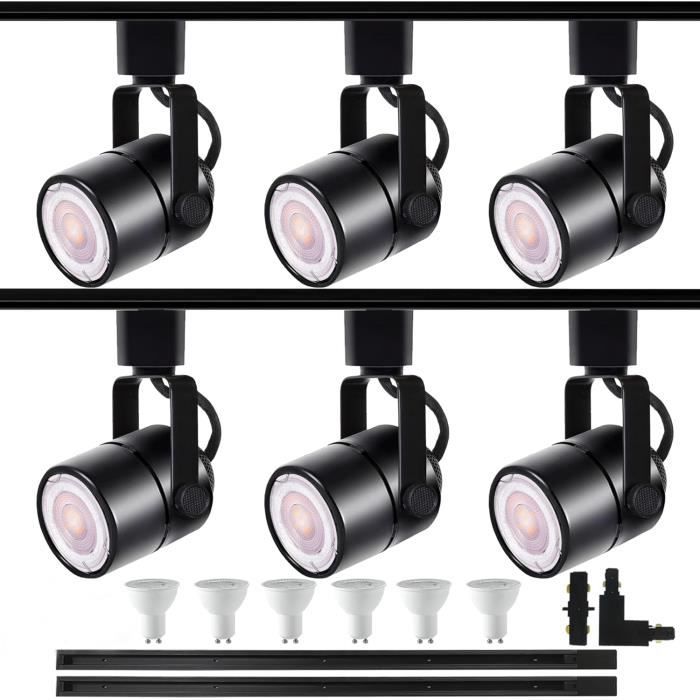Plafonnier Rail Spot Led Moderne,Spots De Plafond Gu10 6 Têtes,Spots Et ...
