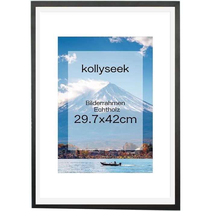 Cadre Photo A3 En Bois Véritable Avec Passe-Partout - Cadre En Bois De ...