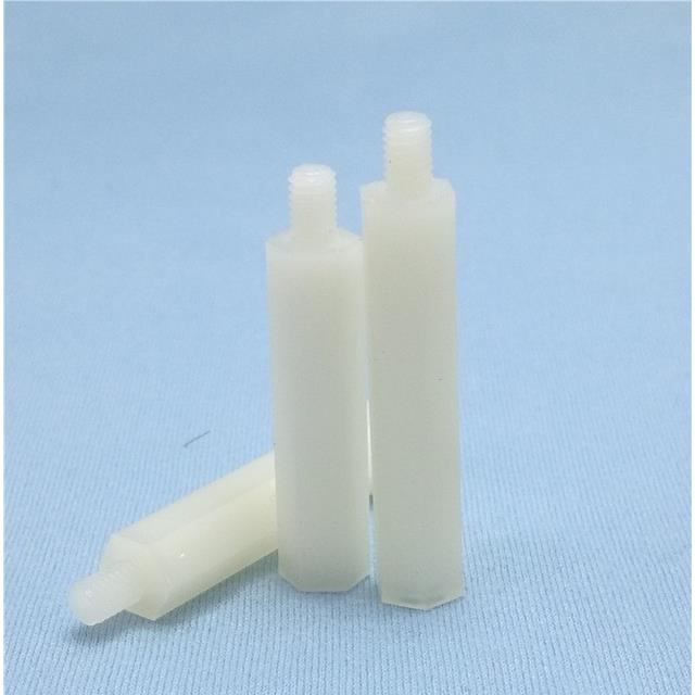 VIS,White-M4 20PCS-18mm--Vis'espacement en plastique pour carte mère ...