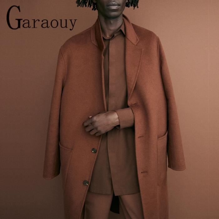 Manteau - caban,Trench-Coat Double face en laine pour homme,Long et ...