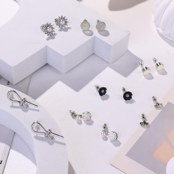 925 Argent Sterling Japonais Micro Incrustain Cristal D'Étoile À Quatre ...