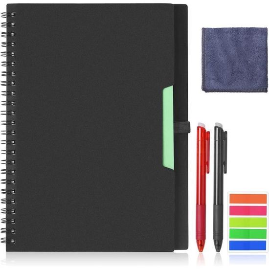 Cahier De Note Réutilisable, A5 Carnet De Notes Réutilisable Cahier ...