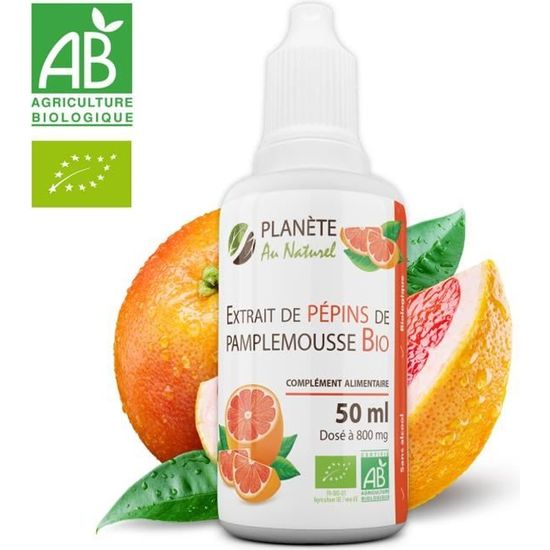 Extrait de Pépins de Pamplemousse Bio 800mg - 50ml - (EPP) - Cdiscount Santé - Mieux vivre