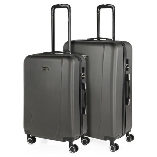 Set de Valises Trolley - ITACA - Anthracite - Rigide - 2 pièces - 4 ...
