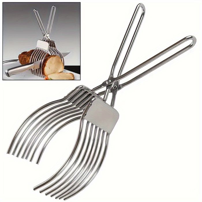 Pince à trancher en acier inox – Viande, pain, légumes et fruits ...