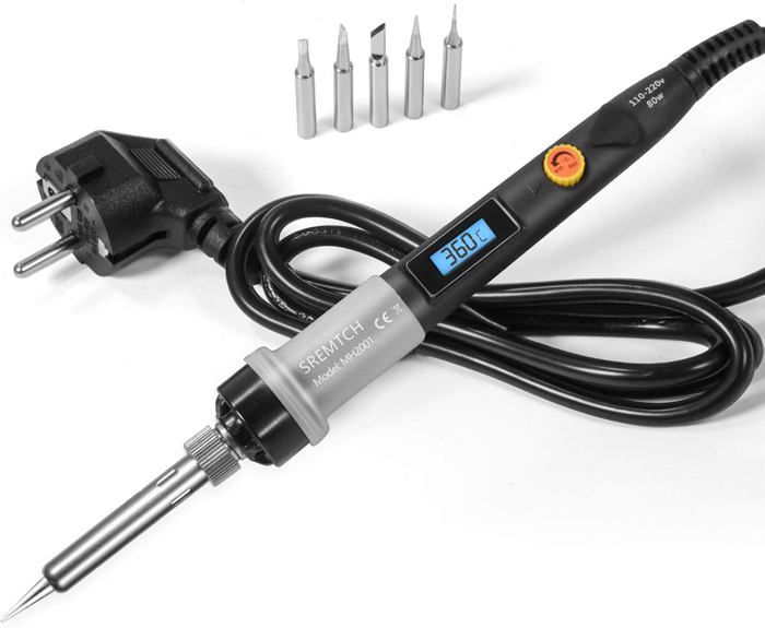 Fer A Souder 80W Fer A Souder Réglable Avec Écran Lcd (200℃~450℃), Interrupteur On/Off ...