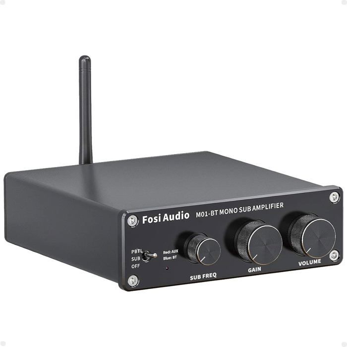 Fosi Audio M01-BT Bluetooth Amplificateur de subwoofer 300 Watt Mini ...