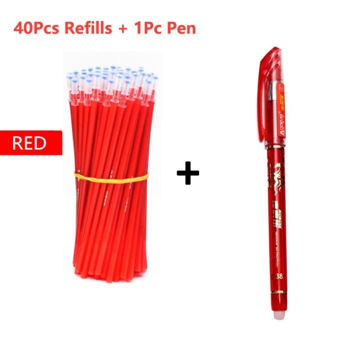 Ensemble de stylos à bille effaçables,noir,bleu,rouge,encre gel ...