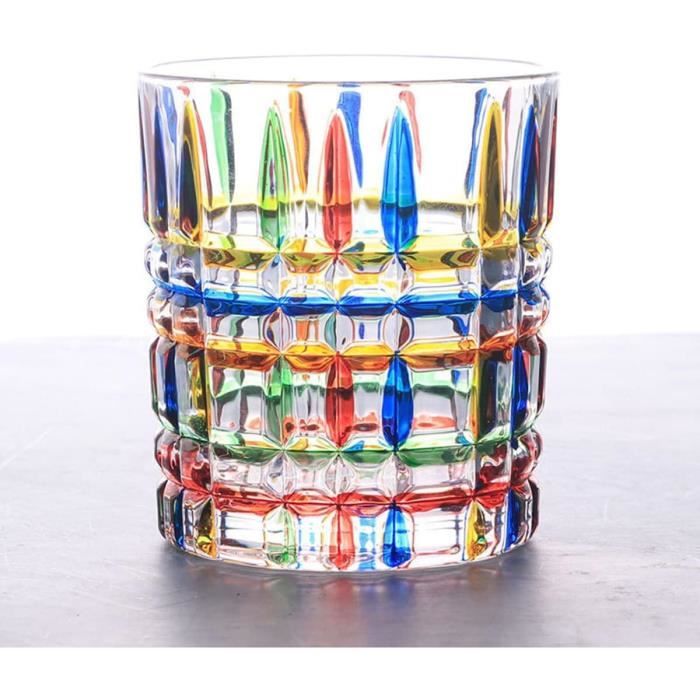 Verres Colorés, Verres À Eau Colorés Peints À La Main, Verres À Eau ...