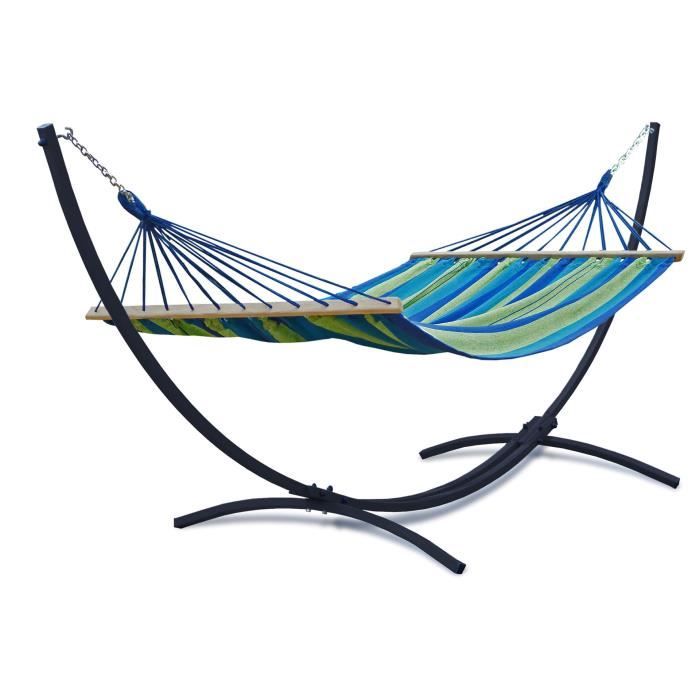 Potenza® Hamac avec Support en Acier pour 1 personne Max 120 kg – Hamac ...