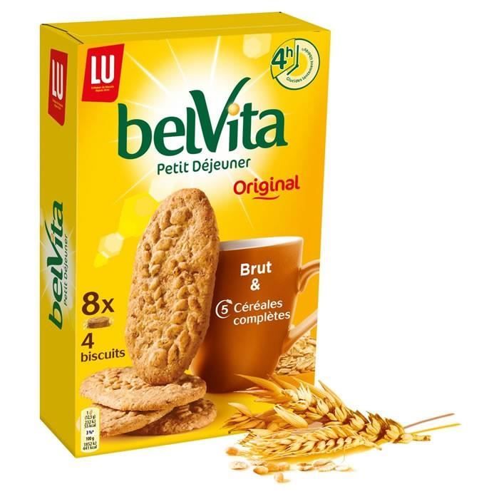 LOT DE 5 - BELVITA Original Biscuits petit-déj brut 5 céréales - 32 ...