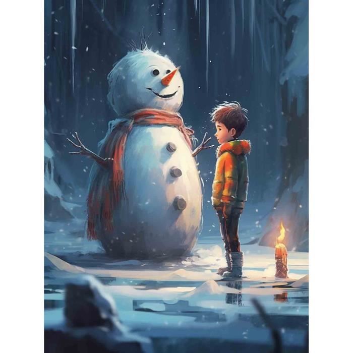 Bimkole 5D Diamond Painting DIY Kits Bonhomme de Neige ,Noël Peinture D ...