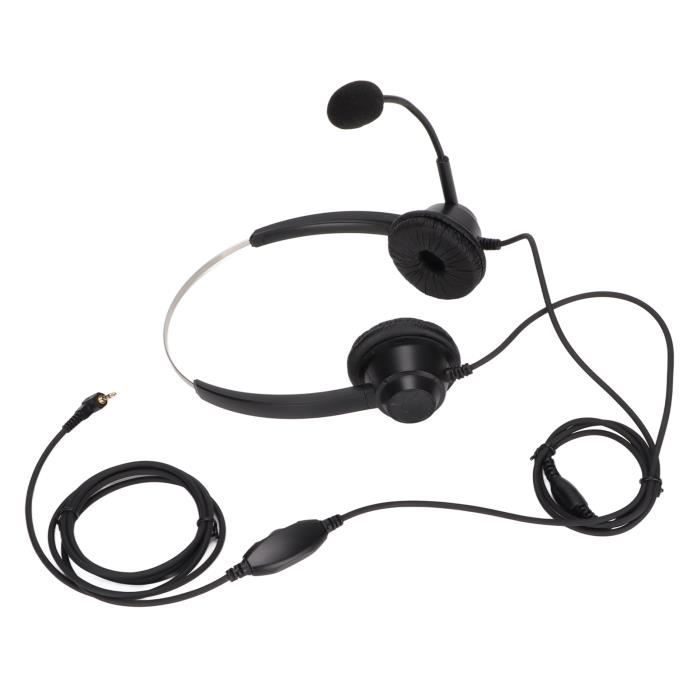 Casque Téléphone Filaire Anti-bruit DUOKON - Modèle H360D-2.5VA ...