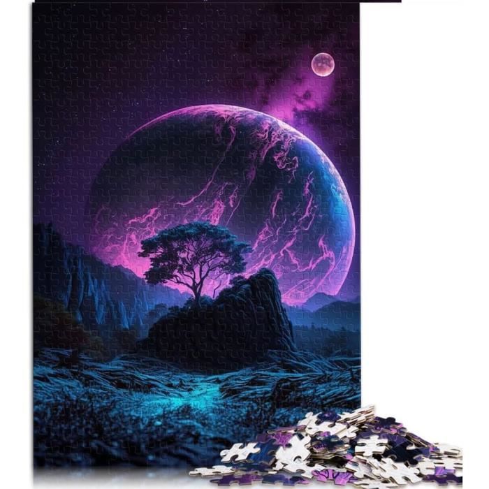 1000 Pièces Puzzle Neon Planet Puzzles Pour Adulte En Bois Jigsaw ...