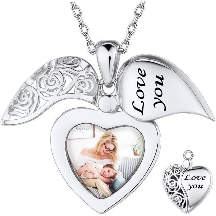 Collier Photo Personnalisé Argent 925, Collier Pendentif Photo Locket ...
