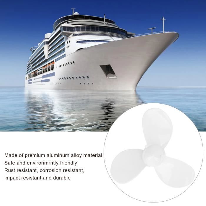 Hélice hors-bord blanche Course d'hélice de moteur de bateau 2 2.3 ...