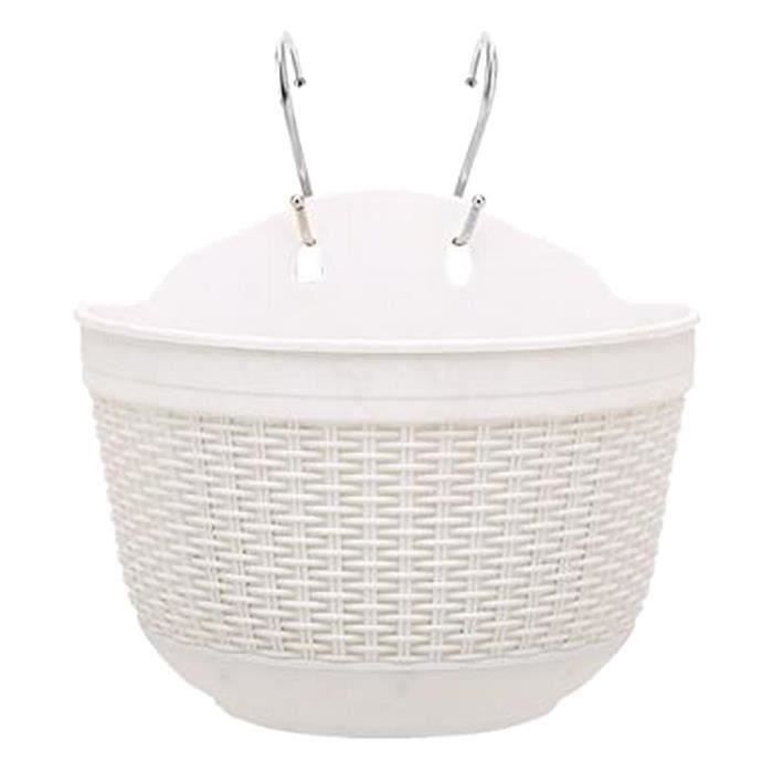 FUNNING-Pot de fleurs suspendu avec trou de Drainage et crochet en ...