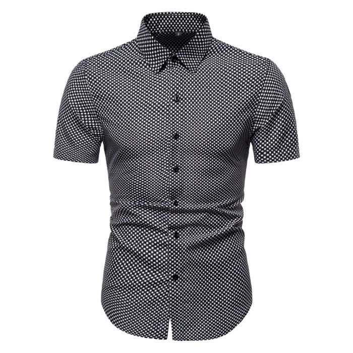 Chemisette homme manches courtes coton chemisette casual chemise de ...