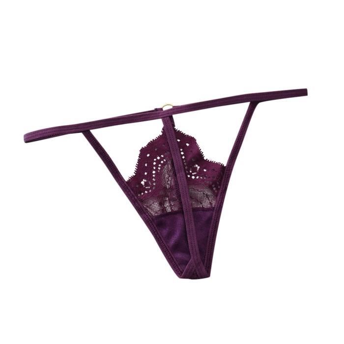 Lingerie Sexy Femme Dentelle String Ouvert Culotte G-Pants Lingerie ...