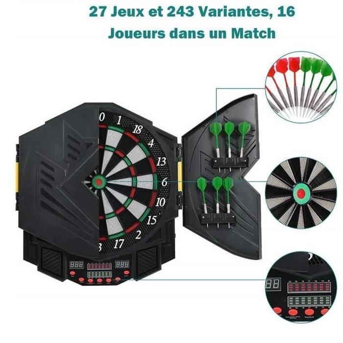 PEACHES Jeu De Flechette Jeu de fléchettes avec 27 modes de jeu et 216 ...
