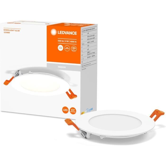 Led Spot Integrated Slim Ø12Cm, Spot Encastré Pour L'Intérieur, 8W ...