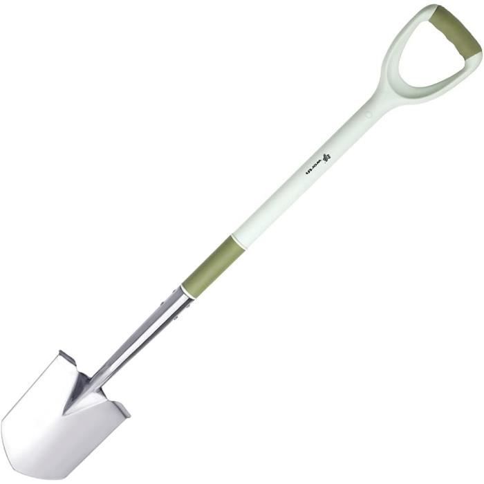 JonesHouseDeco 105 cm Pelle à Creuser en Acier Inoxydable, Manche en Acier avec Revêtement PP et ...