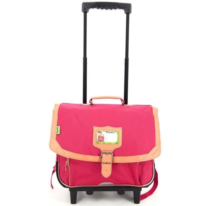 Tann's - cartable à roulettes 38cm (t5cltca38) Rouge - Cdiscount