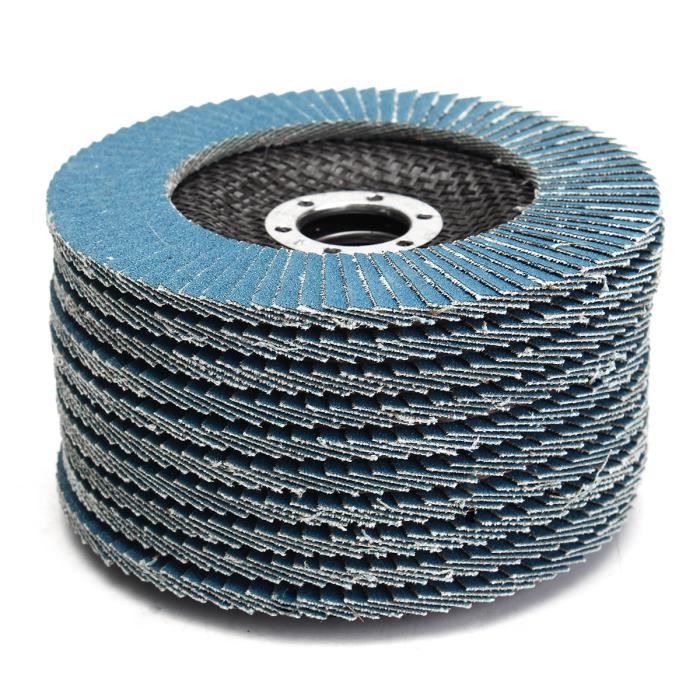 10PCS Disques Abrasifs 125mm 120 Grain Granulométrie Disque à Lamelle ...