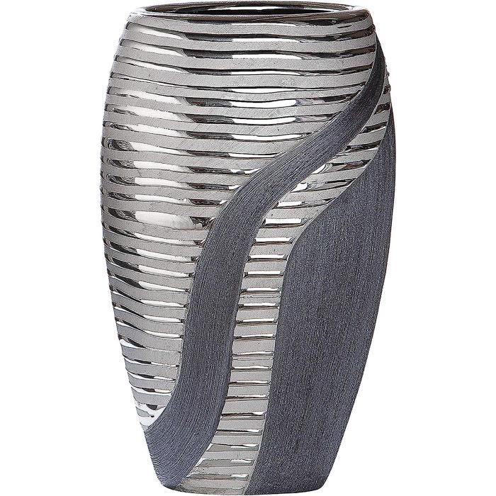 Vase Décoratif Moderne Vase À Fleurs Vase De Table En Céramique Argent ...